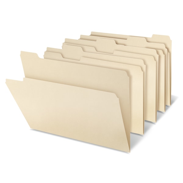 Manila File Folders, 3/4" Expansion, 1/5 Cut, Letter Size, Pack Of 100 ...