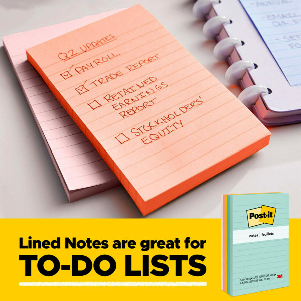 Post-it Notes, 1 3/8 in x 1 7/8 in, 12 Pads, 100 Sheets/Pad, Clean ...