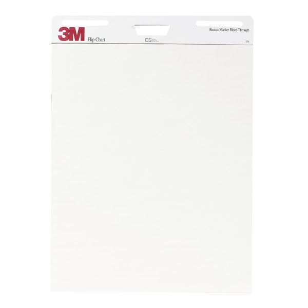 3M™ Flip Chart, 25" x 30", Pad Of 40 Sheets - Zerbee