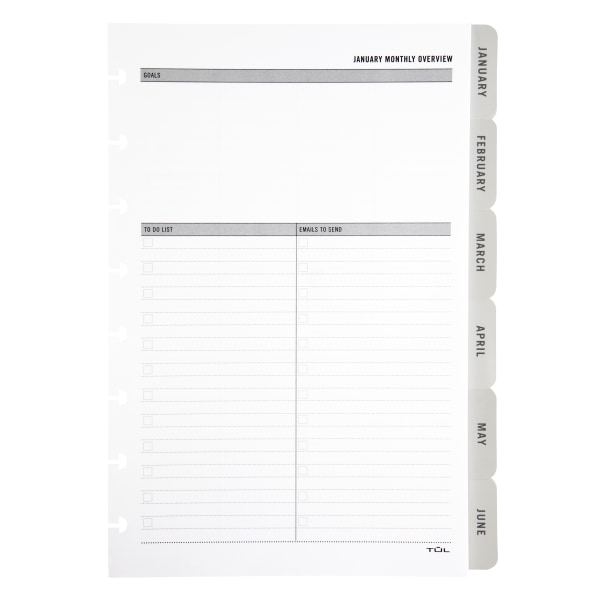 2024 TUL® Discbound Monthly Planner Refill Pages With 12 Tab Dividers ...