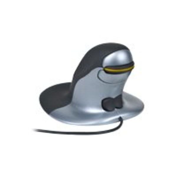 Posturite Penguin Wireless Ambidextrous Vertical Laser Mouse, Silver ...
