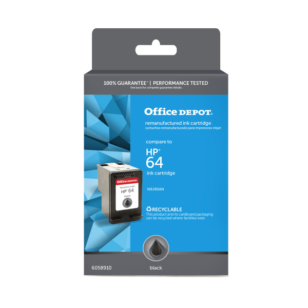 Remanufactured Black Ink Cartridge Replacement For HP 64 - Zerbee