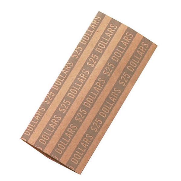 Flat Tubular Coin Wrappers, Dollars, Gray, Box Of 1,000 - Zerbee