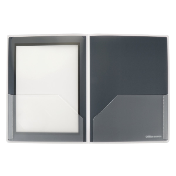 OfficeMax® Brand 2-Pocket Poly Folders, Black - Zerbee