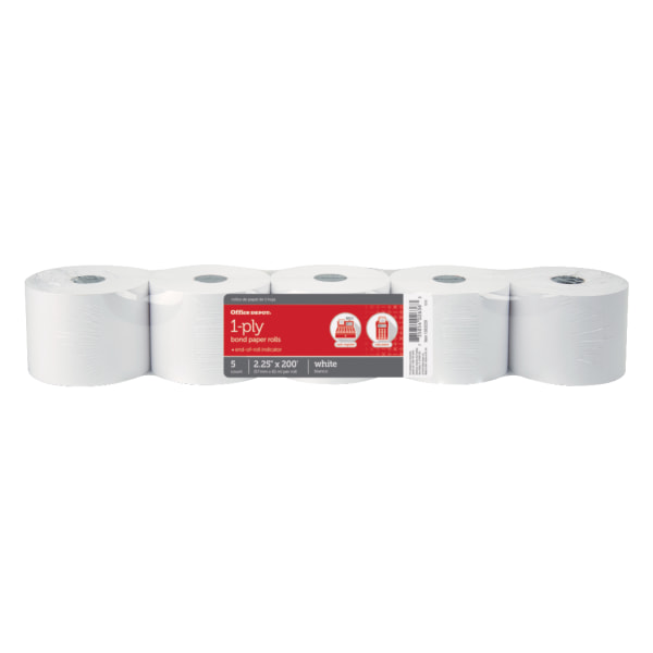 Paper Rolls 2 1 4 x 200 White Pack Of 5 Zerbee