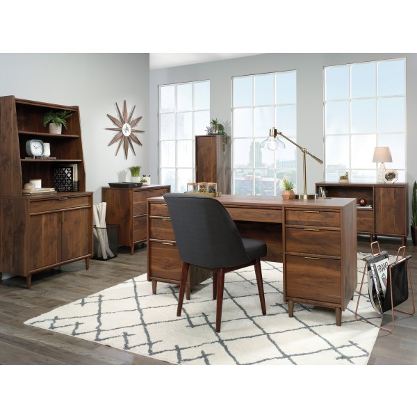 Sauder Clifford Place 59 W Mid Century Executive Computer Desk Grand Walnut Zerbee
