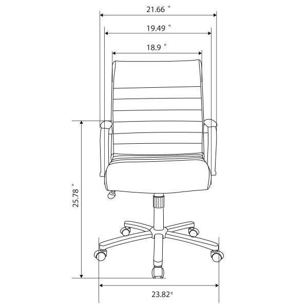 Realspace Modern Comfort Winsley Bonded Leather Mid Back Manager Office Chair Black Silver BIFMA Compliant Zerbee