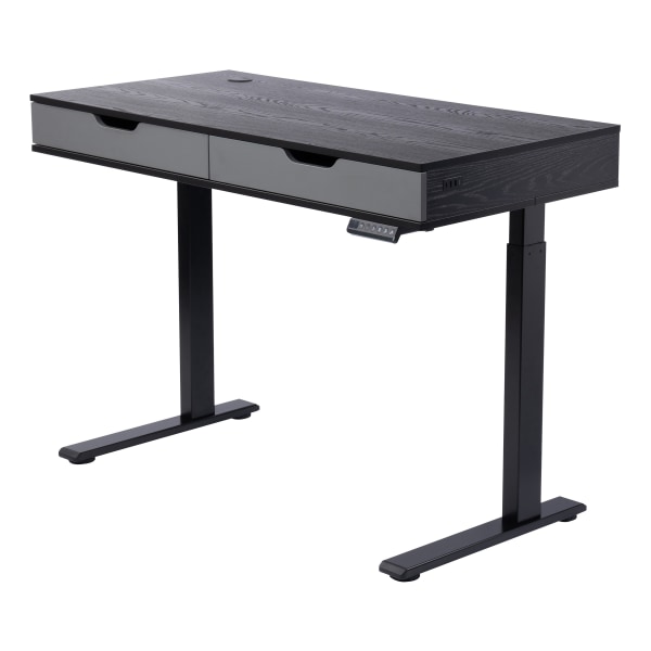 Realspace Smart Electric 48 W Height Adjustable Standing Desk Black Gray Office Supply Hut