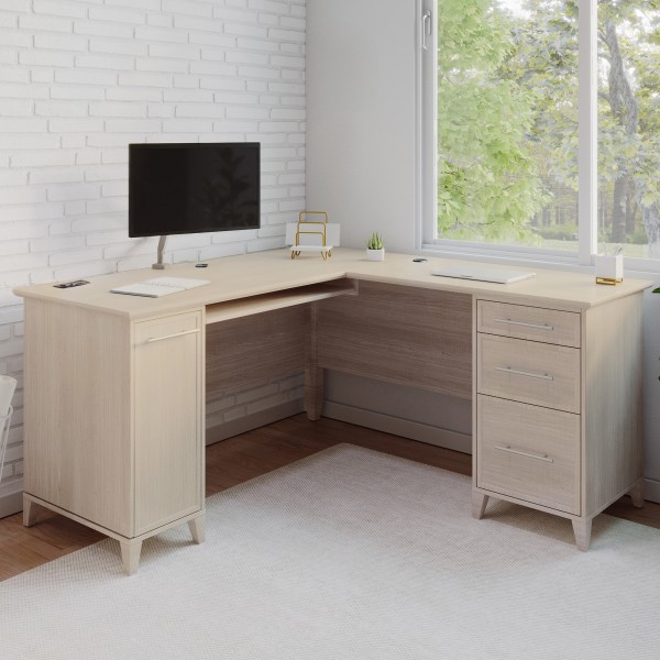 Corner computer desk oak store